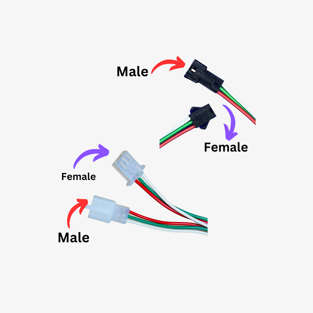 3 PIN MALE FEMALE CONNECTOR – Koshi Electronics